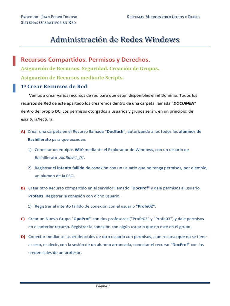 Práctica Recursos Script Inicio | PDF | Usuario (informática) | Archivo de computadora