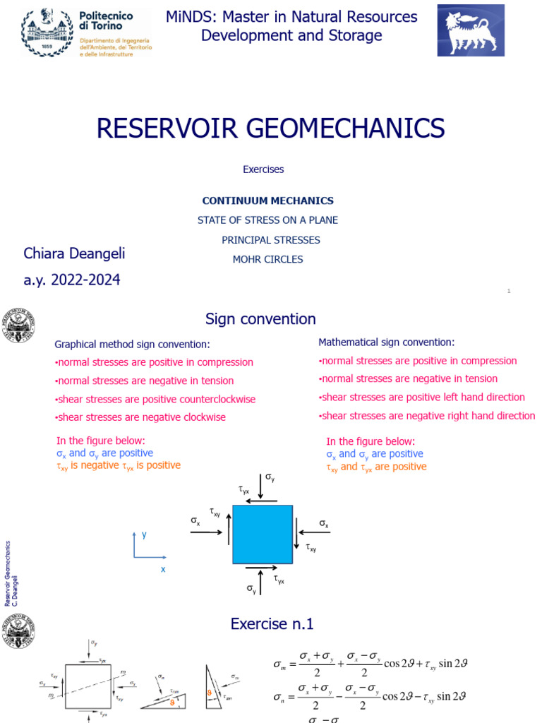 Reservoir Geomechanics Exercises | PDF | Mechanics | Mechanical Engineering