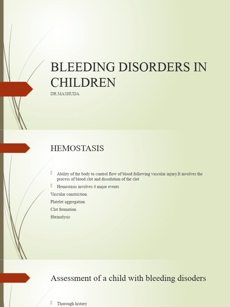 Understanding Children's Bleeding Disorders | PDF | Coagulation | Bleeding