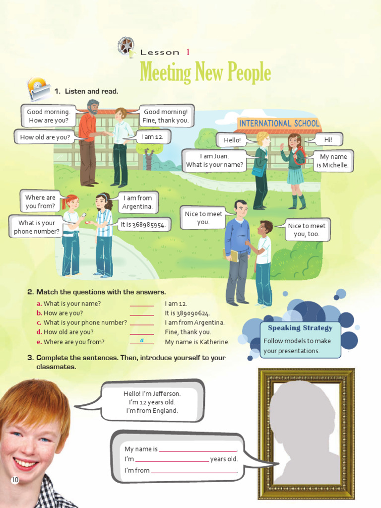 8VO English TEEN 8 A1_1_StudentsBook pag 10 a 20 | PDF | English Language | Human Communication