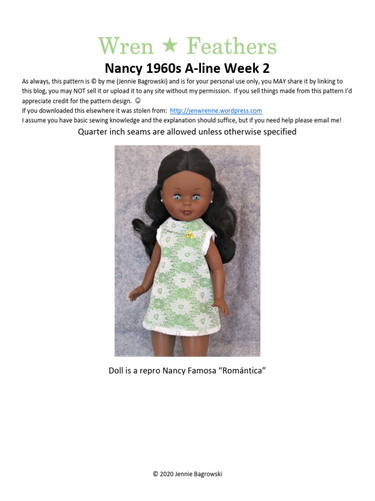 Nancy A Line Week 2 Presentacion | PDF | Dress | Clothing