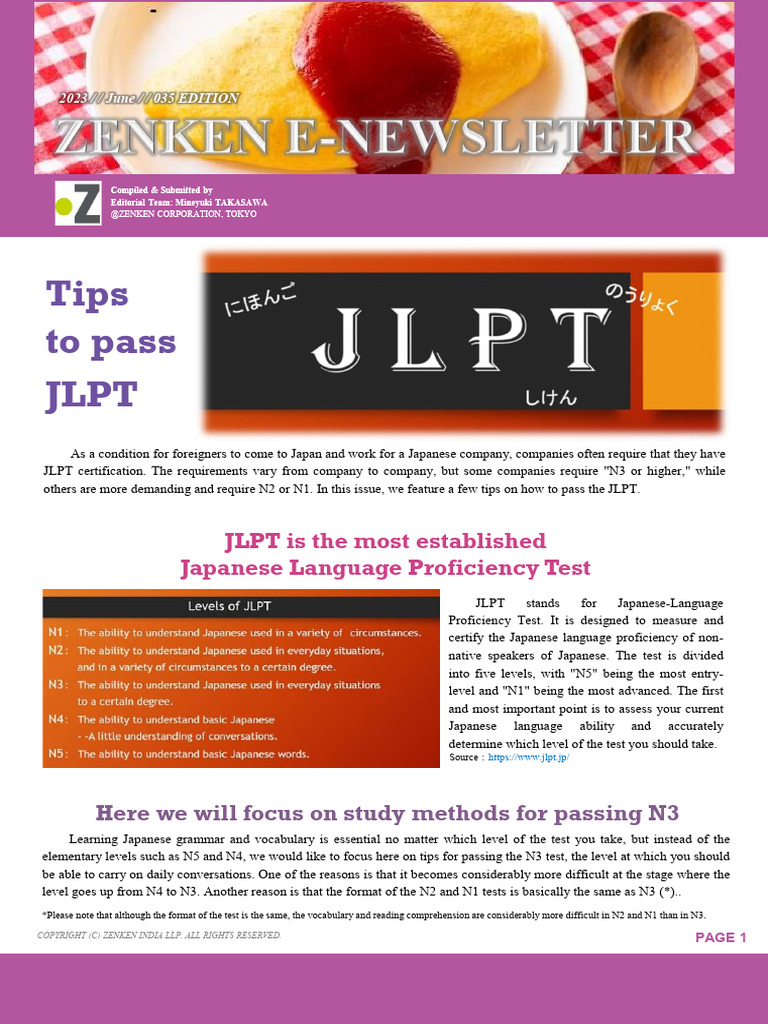 ZENKEN NEWSLETTER 035 June Edition (Eng) | PDF | Japanese Cuisine | Foods