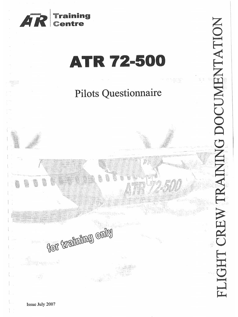 ATR 72-500 Pilots Questionnaire | PDF