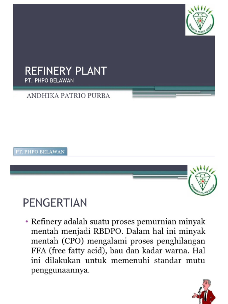 Refinery Plan PT - Phpo Belawan | PDF