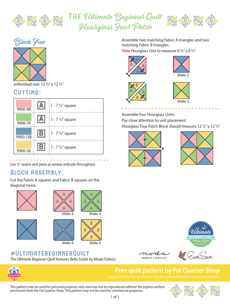 UBQ BlockFive Pattern | PDF | Quilt | Textile Arts
