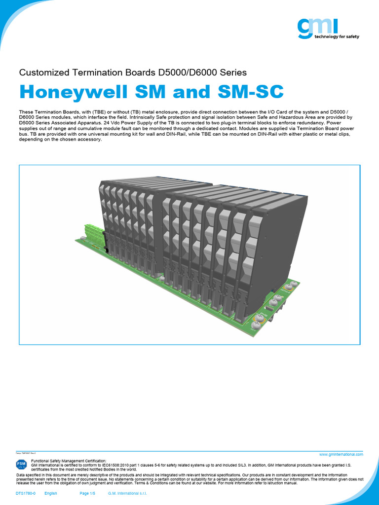 TB Summary Hon Safety Manager Dts1780 en | PDF | Input/Output | Specification (Technical Standard)