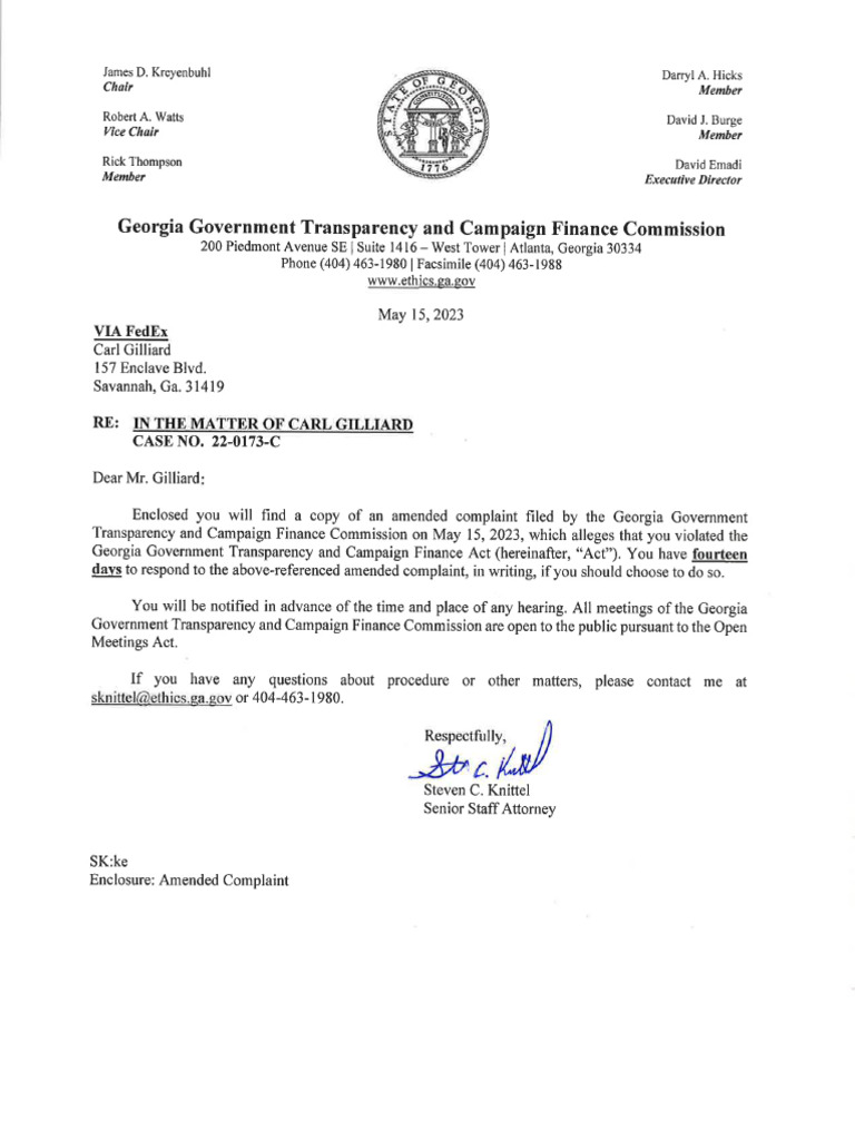 2023.05.15 Notice of Amended Complaint Redacted | PDF