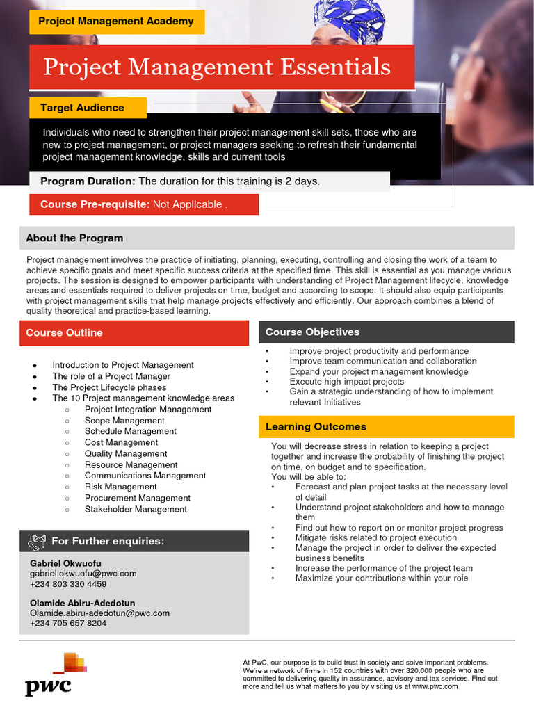 Project Management Essentials Course | PDF | Project Management | Economies