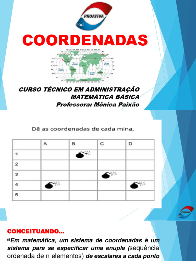 Coordenadas Aula 2 1 Download Grátis Pdf Sistema De Coordenada