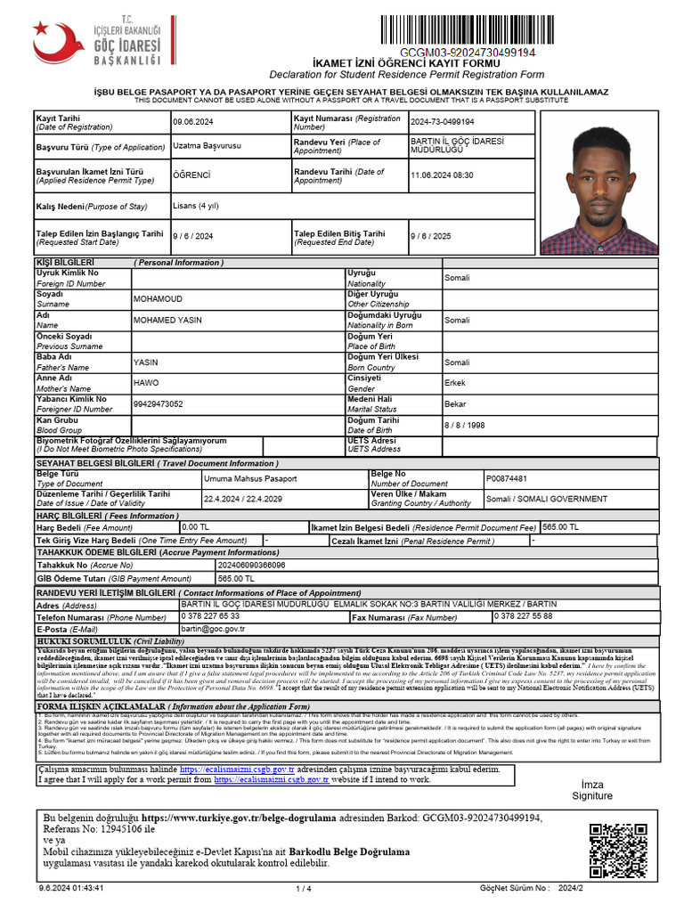 Basvuru Formu-Application Form | PDF