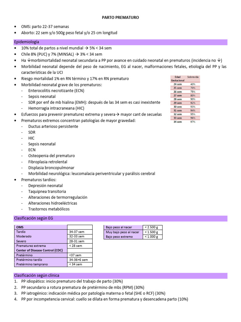 14. Parto Prematuro | Descargar gratis PDF | El embarazo | Parto