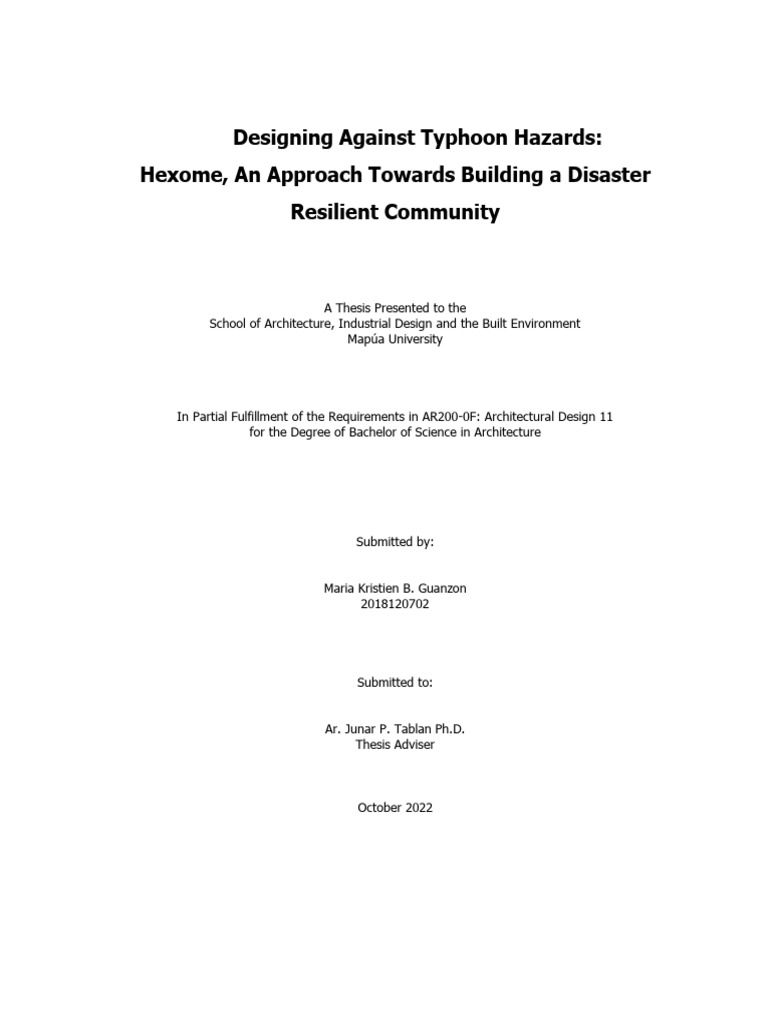 Typhoon-Resilient Architecture | PDF | Ecological Resilience ...