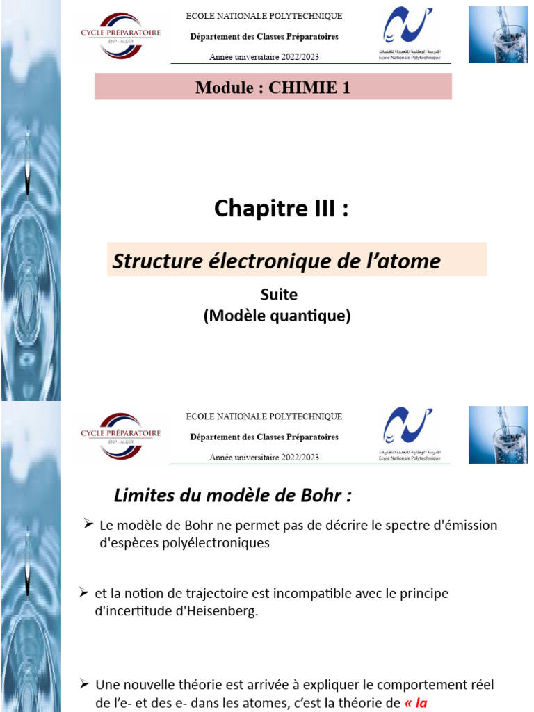Limites du modèle de Bohr en chimie | PDF | Orbitale atomique | Atomes
