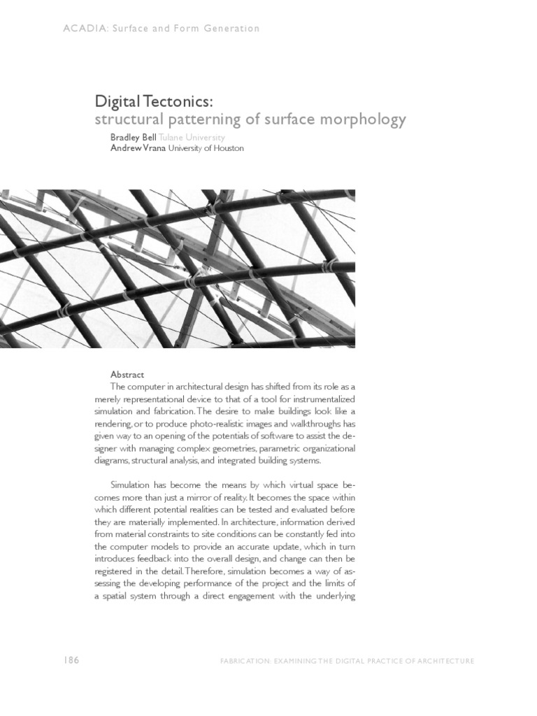 Digital Tectonics | PDF | Geometry | Shape