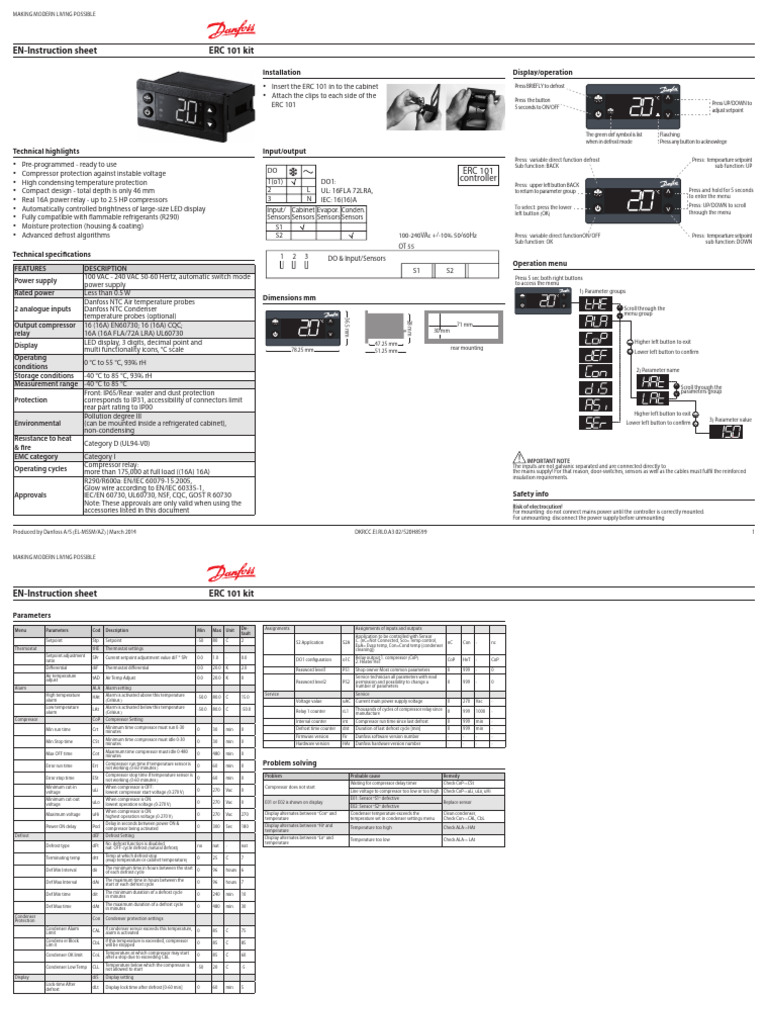 Danfoss-erc-101-instruction | PDF | Parameter (Computer Programming ...