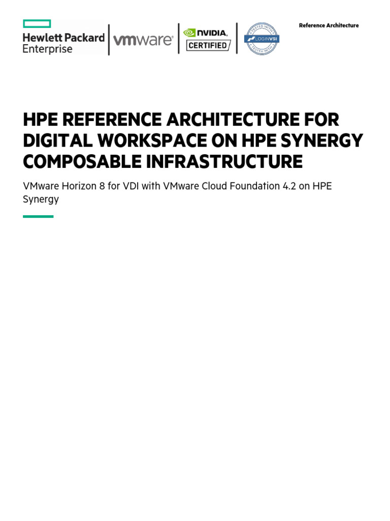 HPE Reference Architecture For Digital Workspace On HPE Synergy Composable Infrastructure | PDF ...