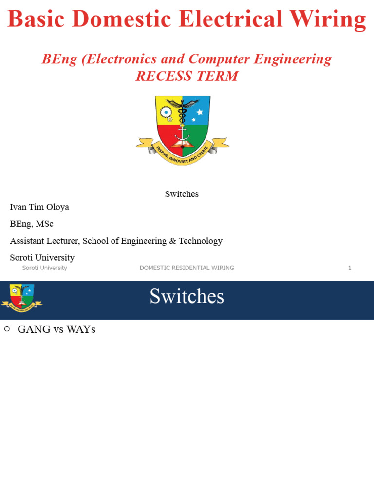 Switches | PDF | Electrical Wiring | Switch