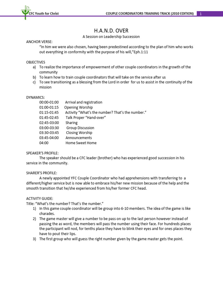 Leadership Succession in YFC | PDF | Christian Mission | Paul The Apostle