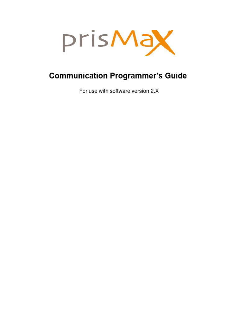 AW8057 Rev A - PrisMax Communication Programmers Guide | PDF | Computer ...