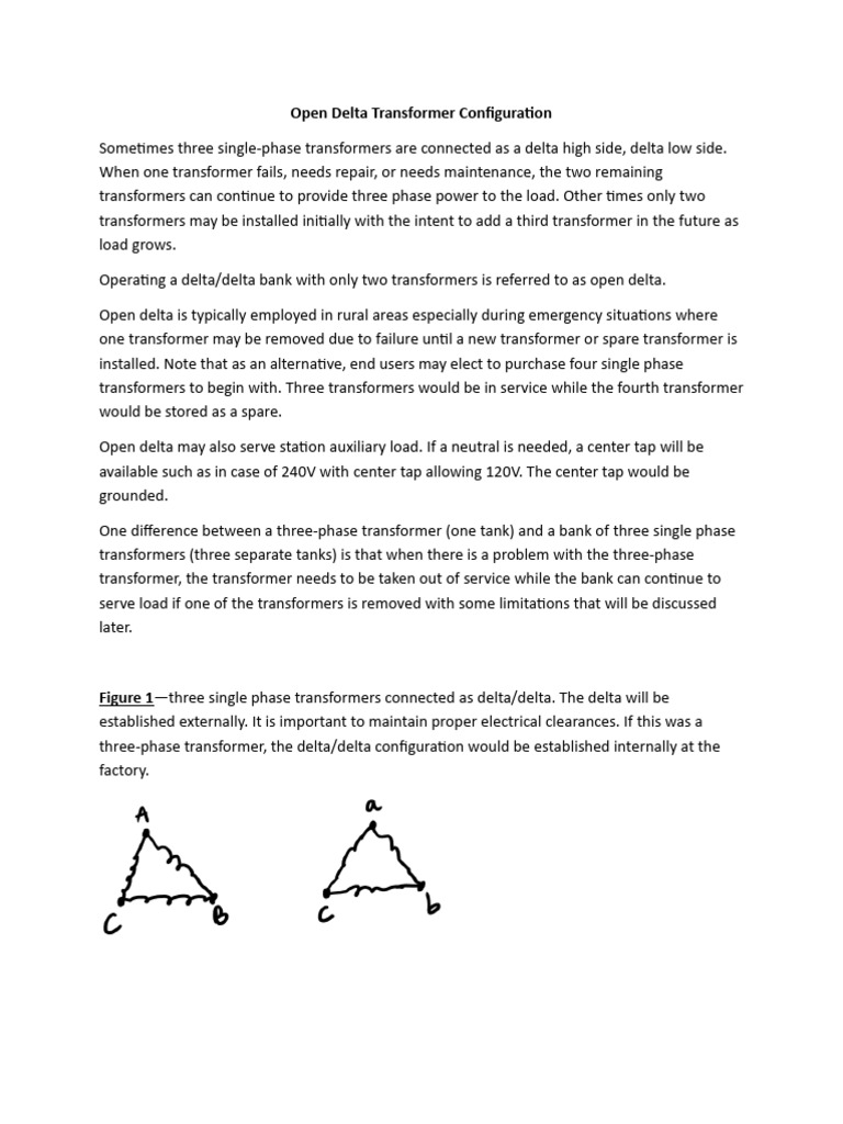 Open Delta Transformer Configuration | Download Free PDF | Physical ...
