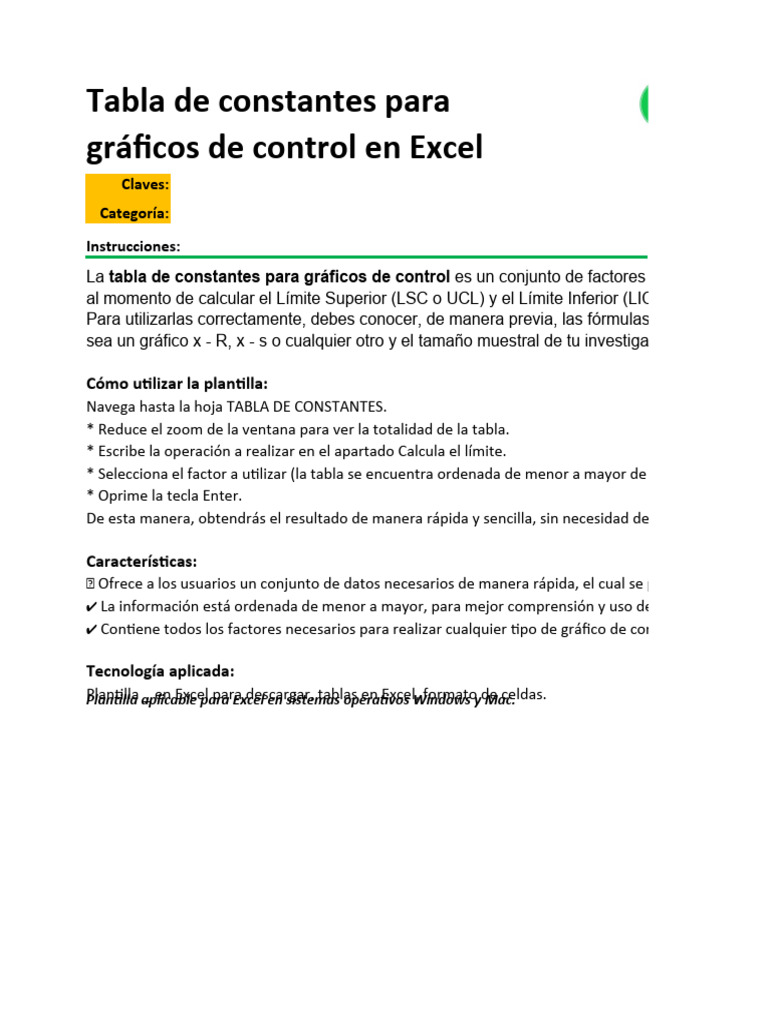 Tabla de constantes para gráficos de control | Descargar gratis PDF ... Tabla de constantes para gráficos de control | Descargar gratis PDF ...