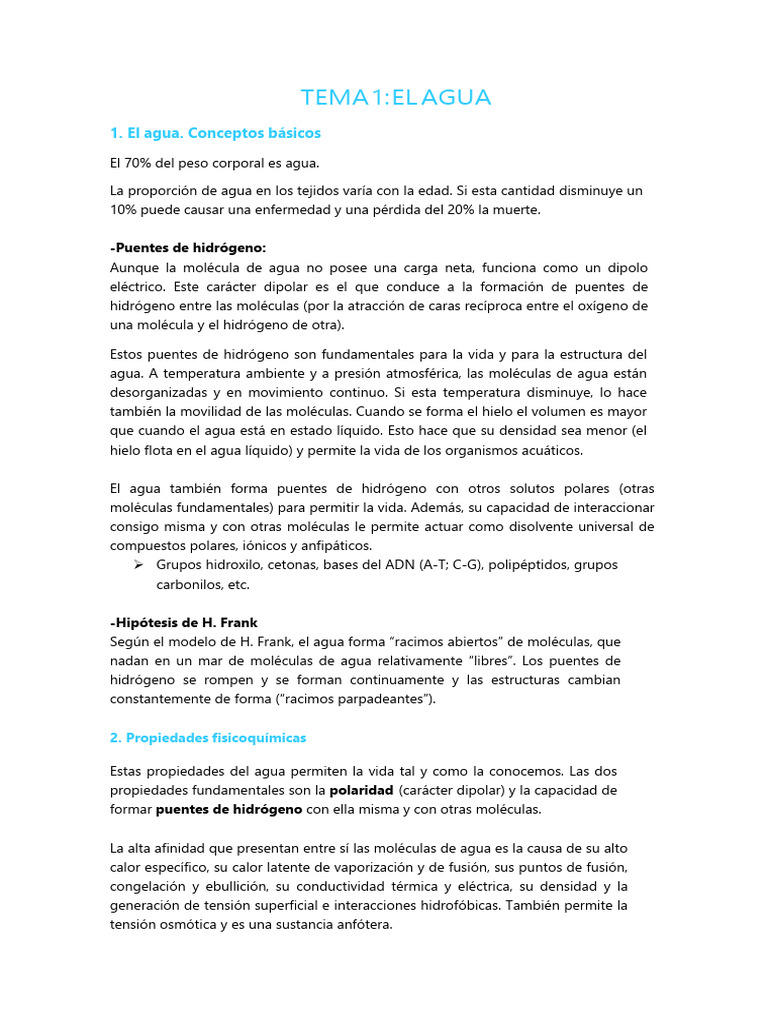 Tema 1, 2 y 3 Bioq I | PDF | Carbohidratos | La matriz extracelular