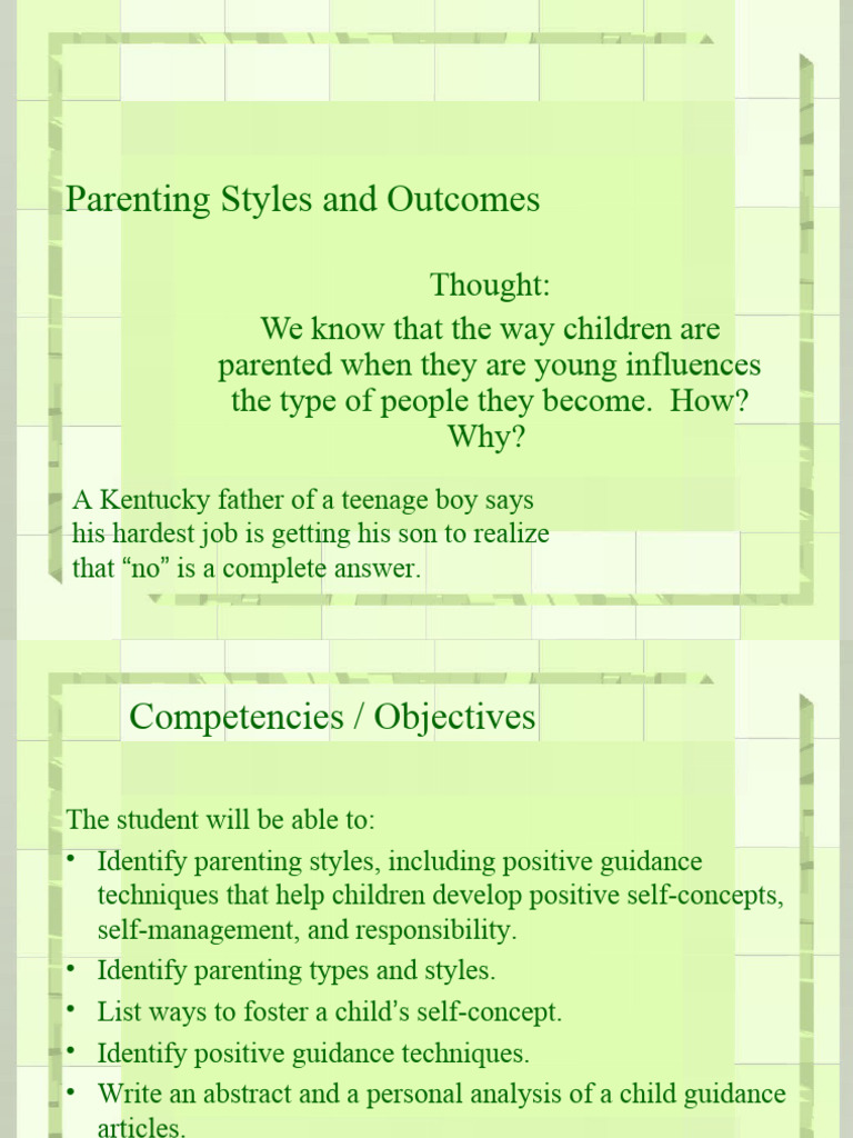 Parenting Styles | PDF | Parenting | Self Esteem