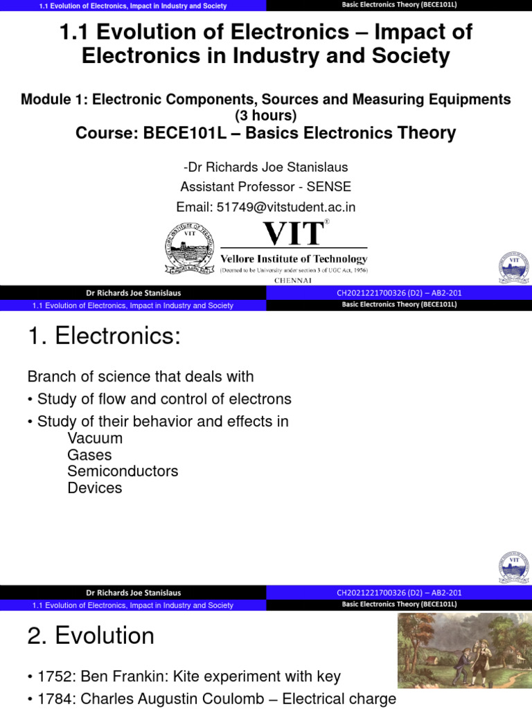 Impact of Electronics on Society and Industry | PDF | Integrated ...