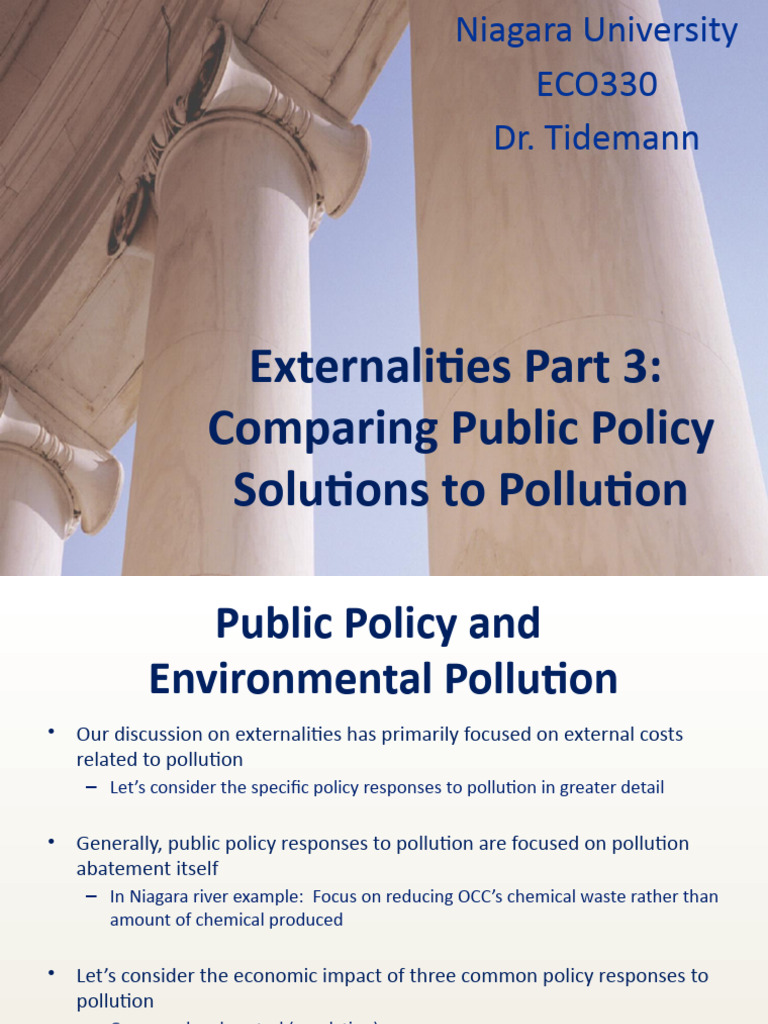 Externalities PT 3 (Public Policy Solutions To Air Pollution) | PDF ...
