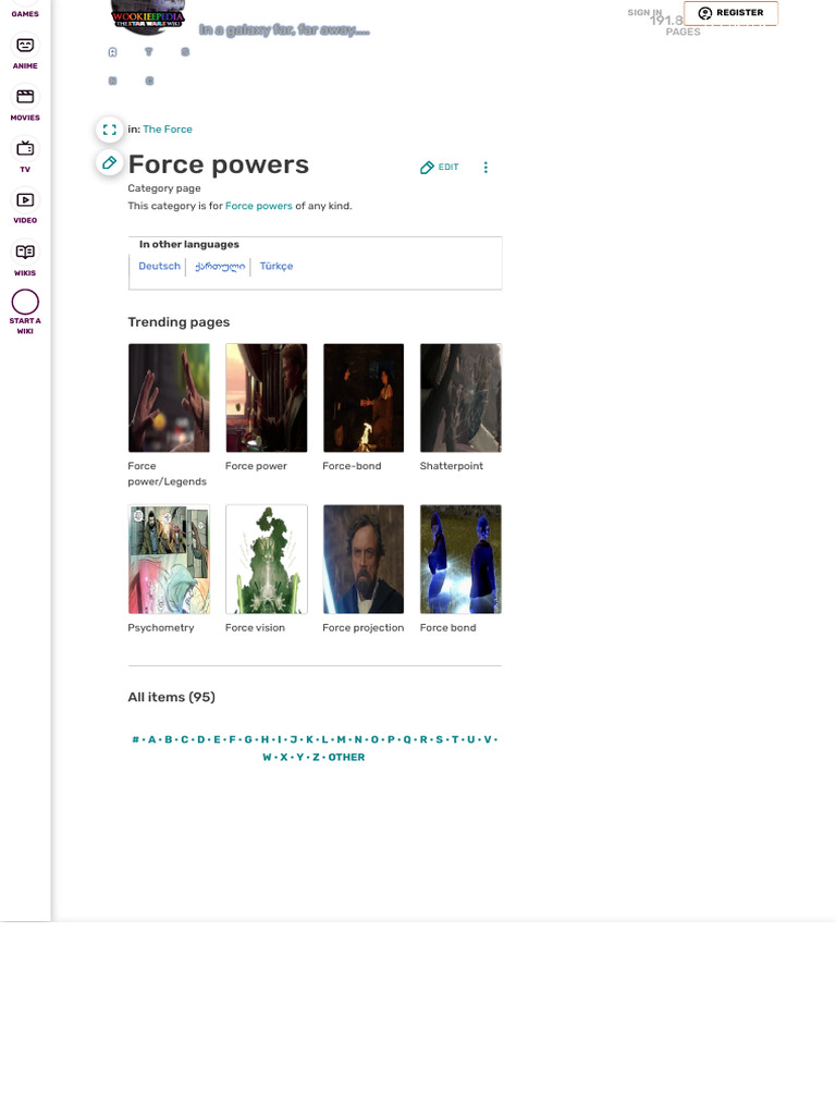 Category - Force Powers - Wookieepedia - Fandom | PDF