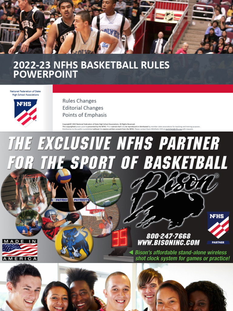 2022-23 NFHS BASKETBALL RULES PowerPoint | PDF | Sports