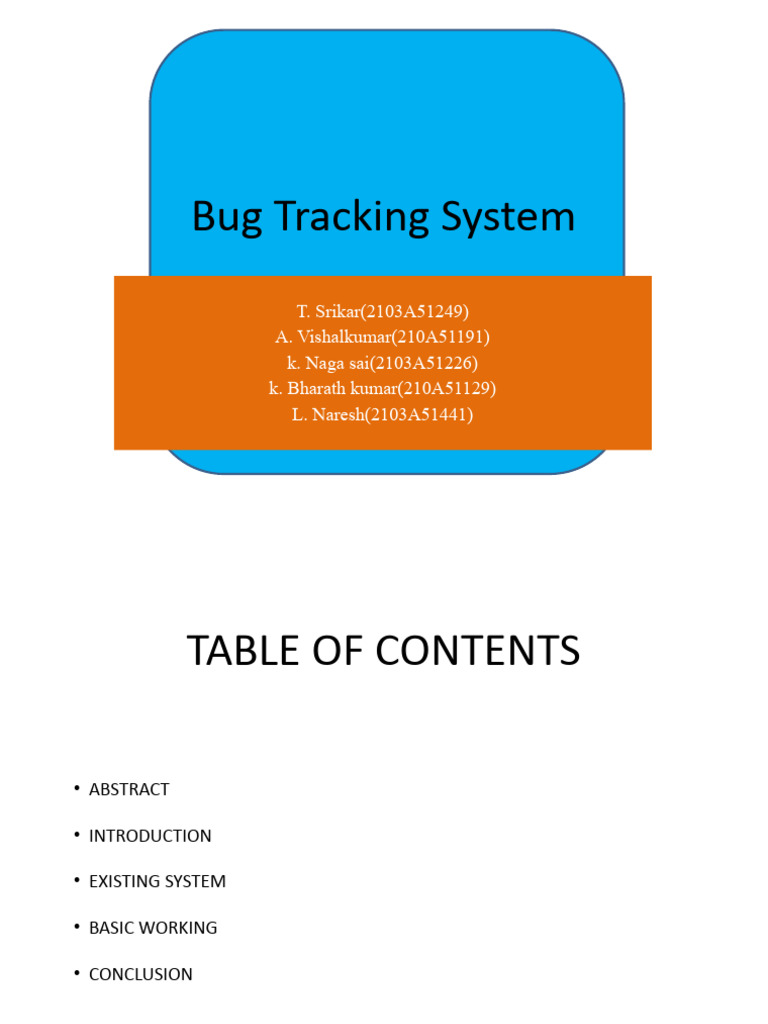 Bug Tracking System | PDF | Software Bug | Software Testing Bug Tracking System | PDF | Software Bug | Software Testing