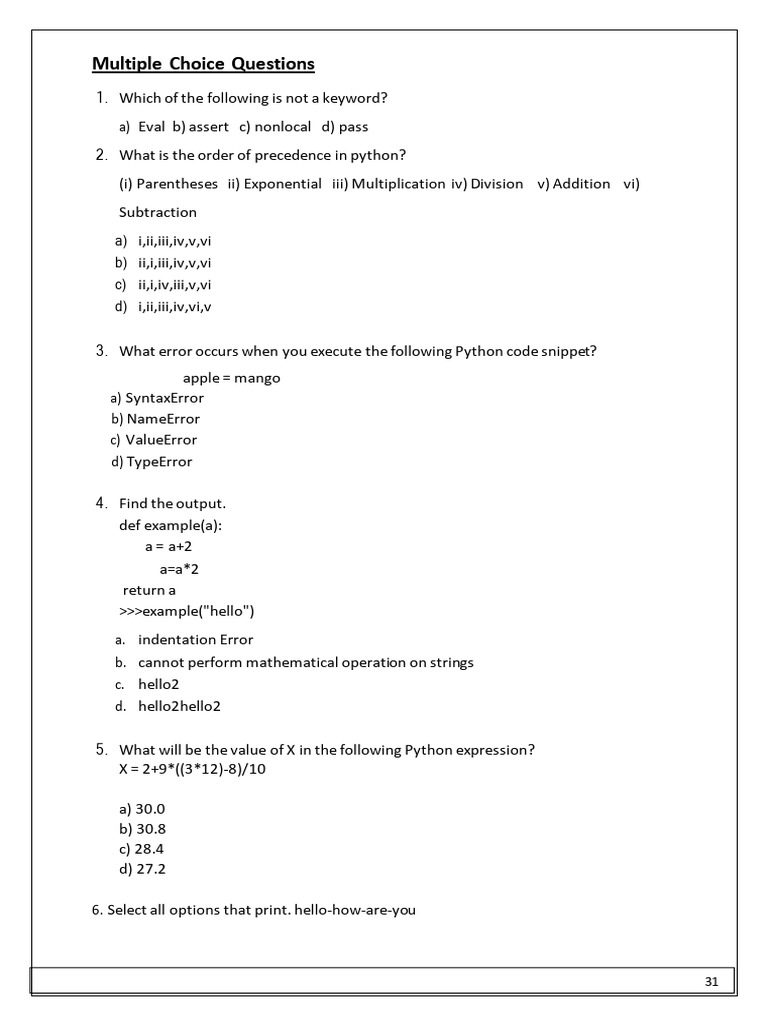 Revision Questions On Methods Pdf Parameter Computer Programming Computer Programming