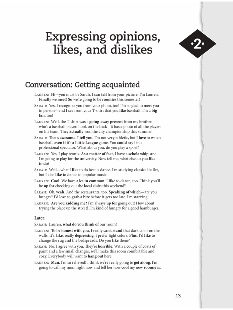 Likes and Dislikes | PDF