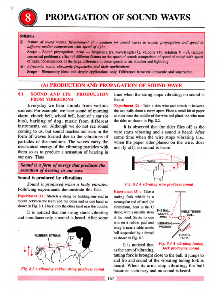 Class 9 Selina Physics Chapter 8 Propagation of Sound Waves | PDF | Wellness