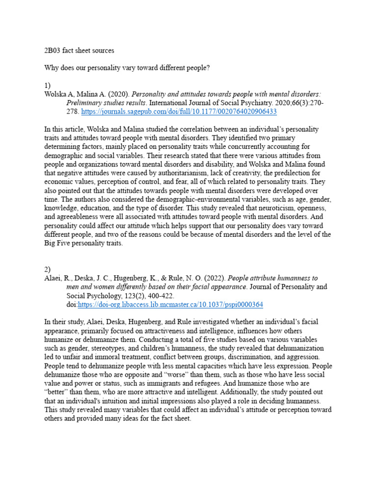 2B03 Fact Sheet Sources | PDF | Adolescence | Attitude (Psychology)