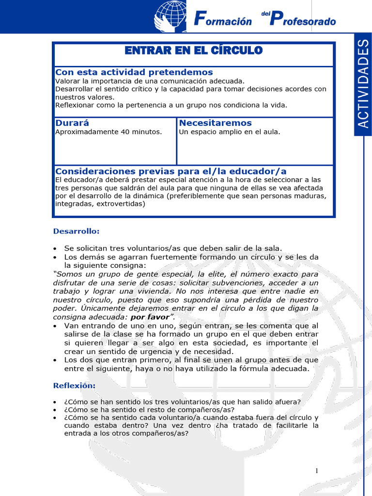 Entrar en El Círculo | PDF