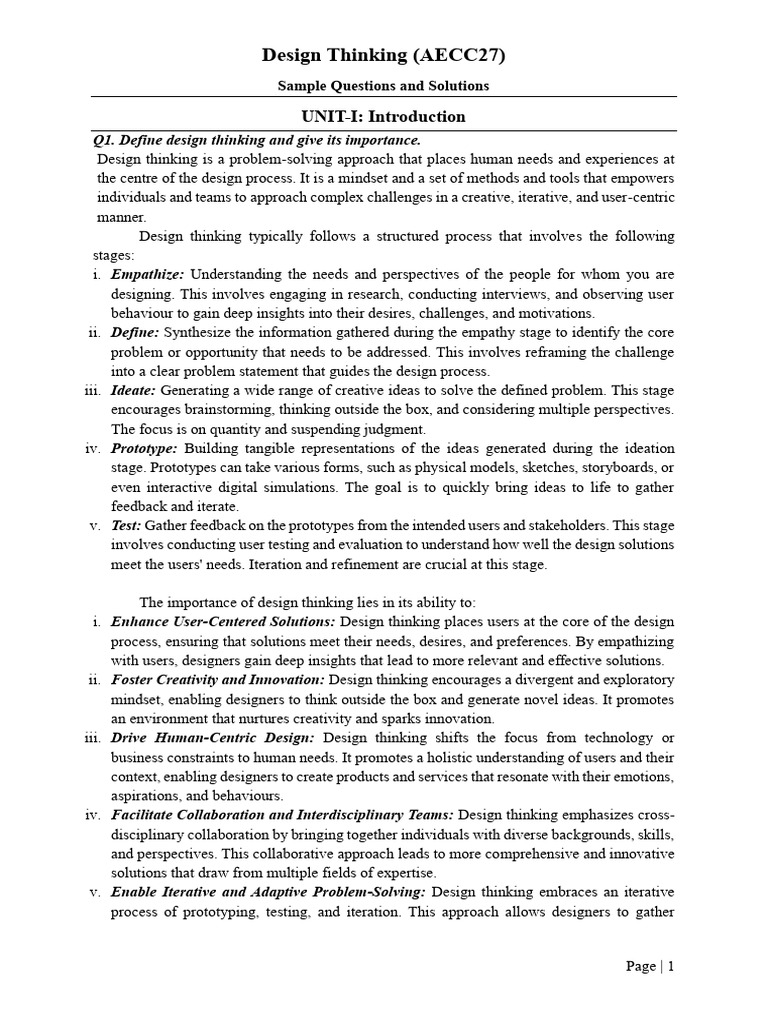 Understanding Design Thinking Process | PDF | Design Thinking | Usability