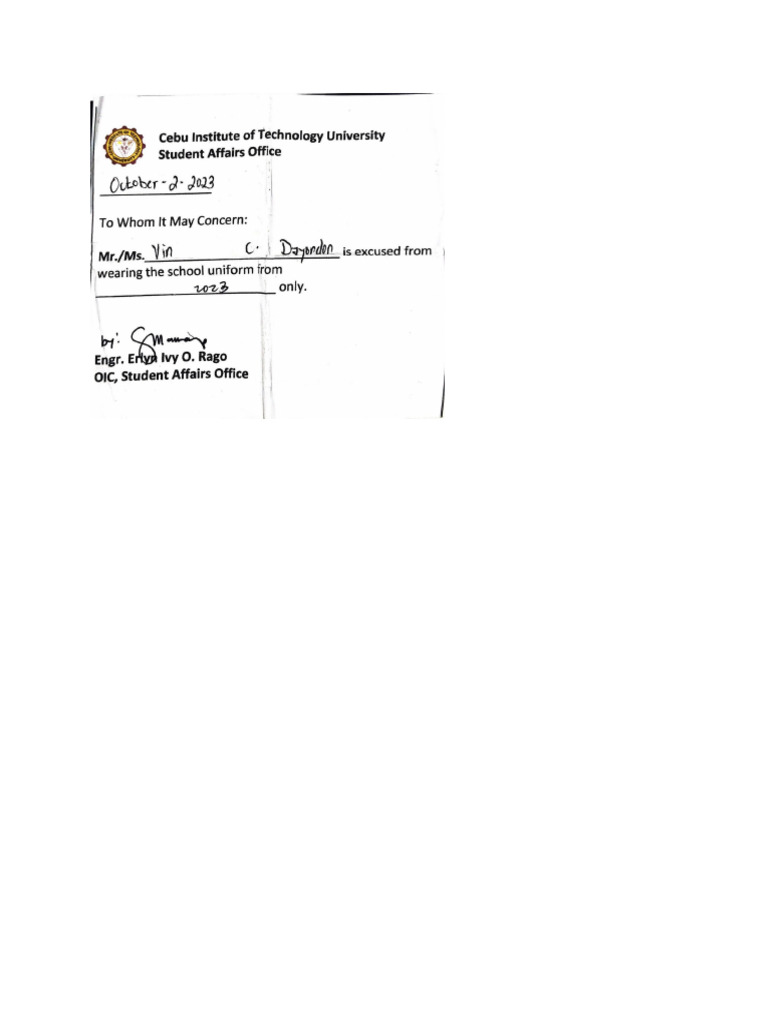 Assumption Letter | PDF