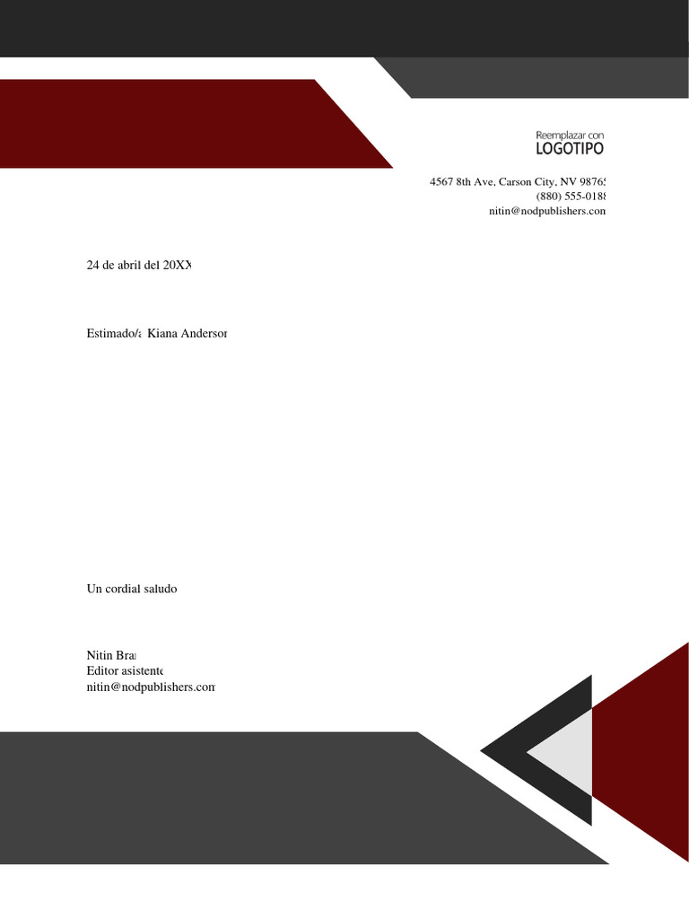 Membrete Con Ángulos Modernos | PDF