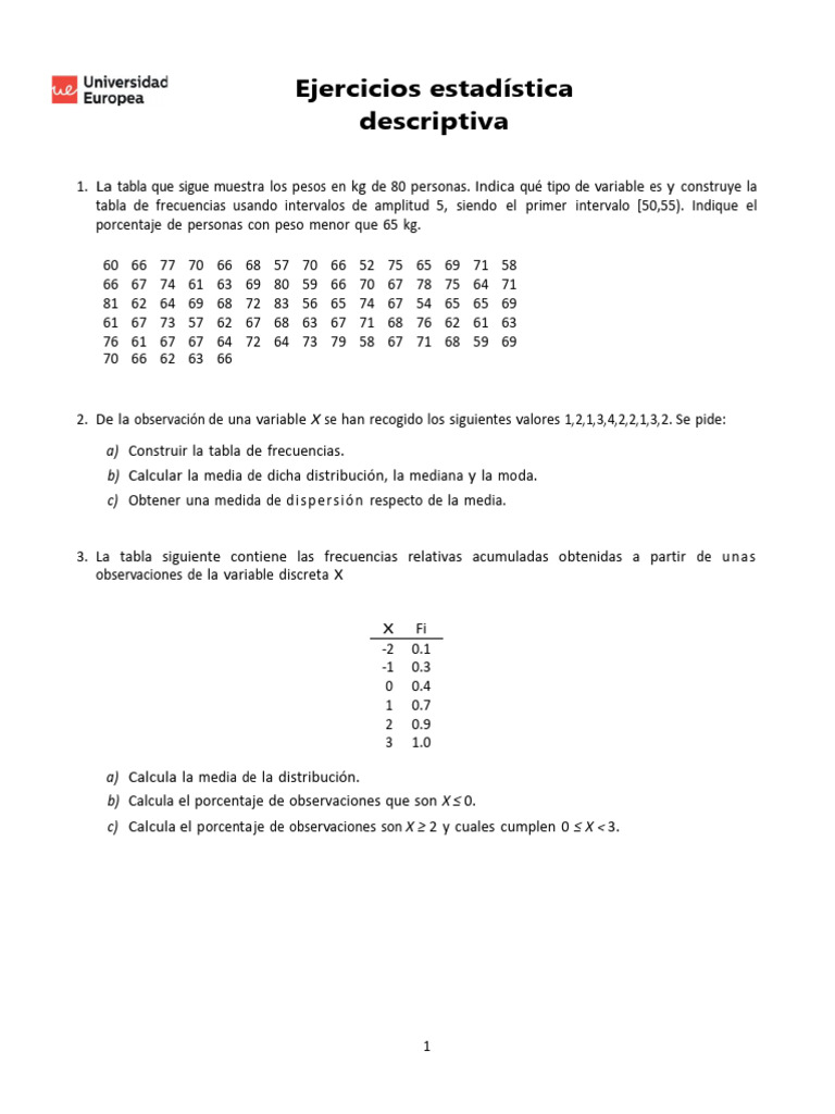 Ejercicios Tema 1 | PDF
