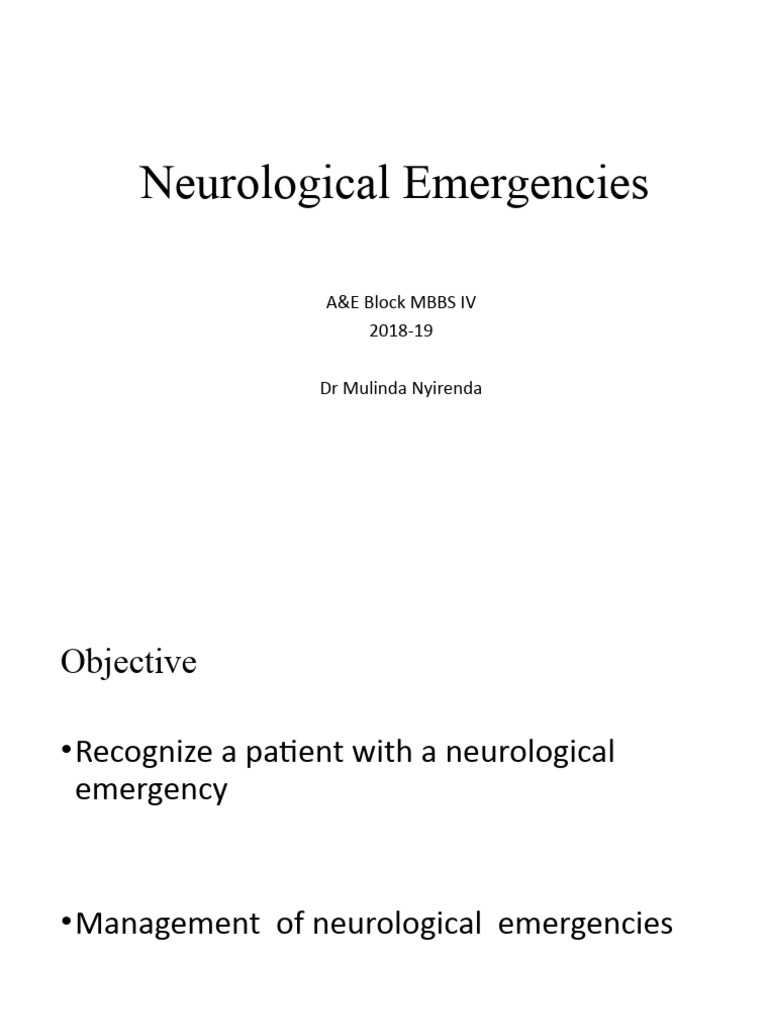7.neurological Emergencies 2018-19 | PDF | Meningitis | Headache