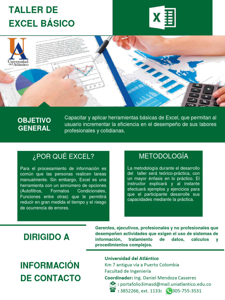 Flyer Excel Basico 2018 | PDF | Microsoft Excel | Hoja de cálculo