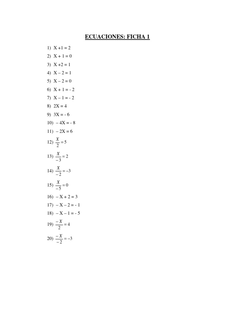 ejercicios-ecuaciones-de-primer-grado | PDF