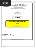 Grade 12 Agricultural Sciences Exam 2025 | PDF | Animal Feed | Digestion