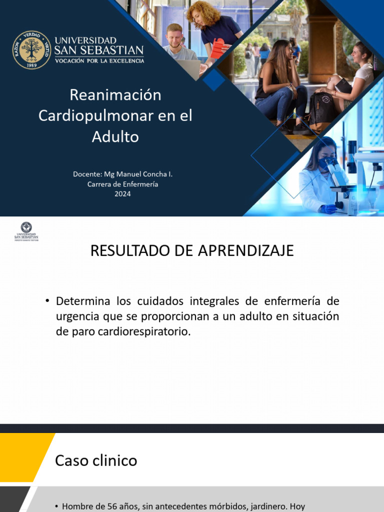 27.manejo Paro Cardiorespiratorio en Adulto 2024 | PDF | Reanimación ...