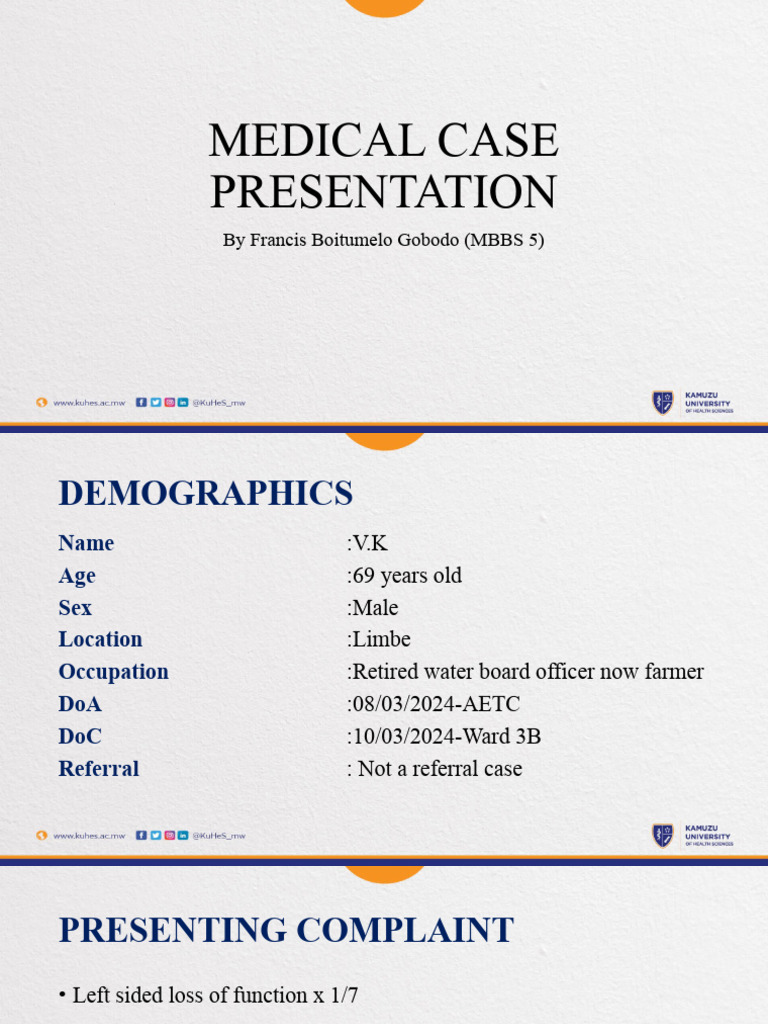 F.Gobodo MEDICAL CASE PRESENTATION-2 | PDF | Palliative Care ...