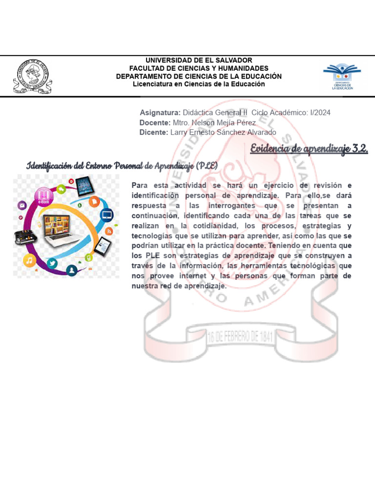 Guia de Trabajo Ple | PDF | Aprendizaje