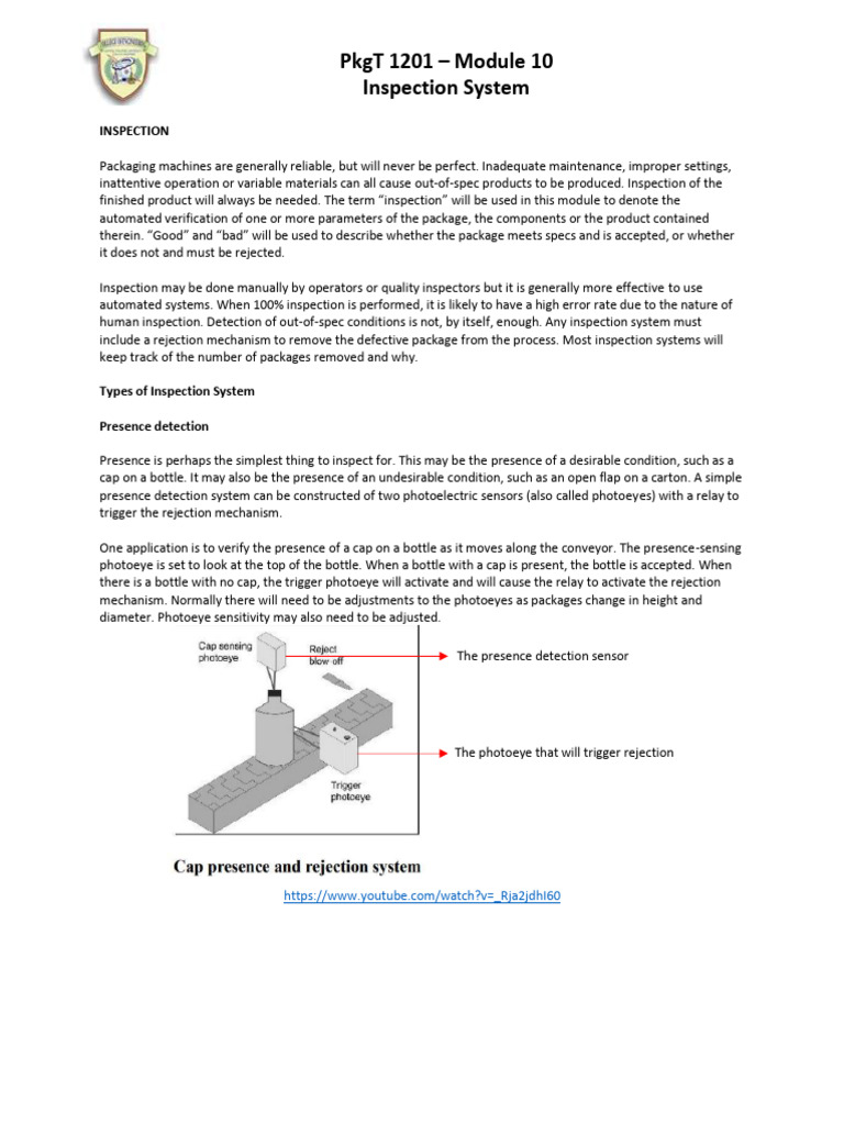 Module 10 - Inspection Systems | Download Free PDF | Barcode | Camera