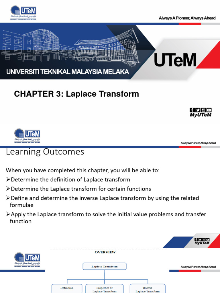 Chapter 3 Laplace Transform | PDF | Laplace Transform | Function (Mathematics)